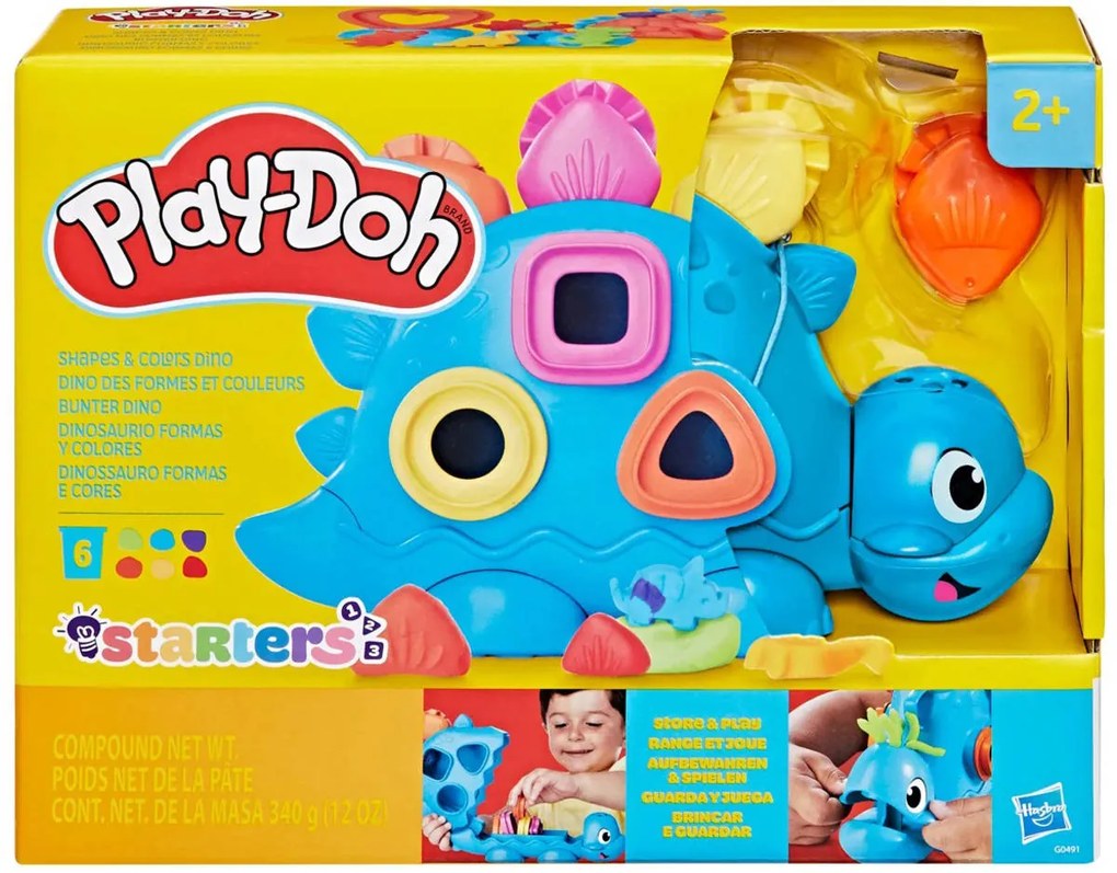 HASBRO PLAY-DOH Tvary a barvy Dino kreativní set modelína s nástroji 14g0491