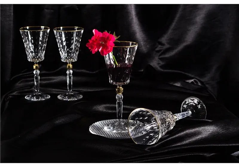 BOHEMIA PRESTIGE CONTE GOLD SKLENICE NA VÍNO 260ML SADA 6 KS