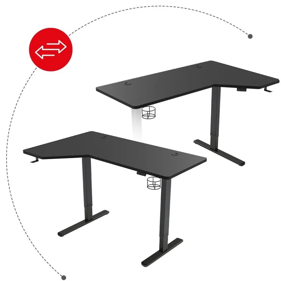 Ergonomický elektrický stůl s nastavitelnou výškou stolu a LED panelem
