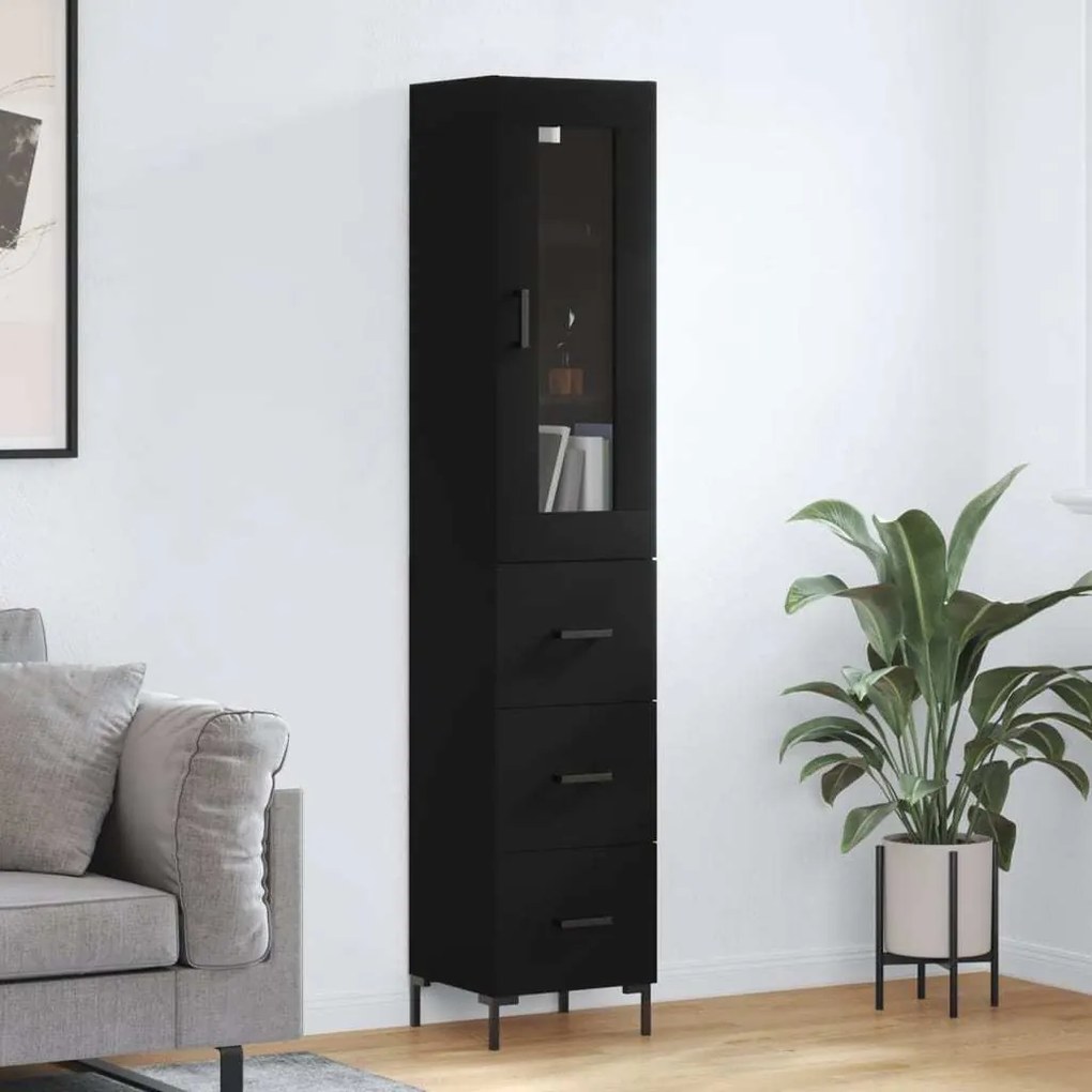 vidaXL Skříň highboard 34,5 x 34 x 180 cm kompozitní dřevo [3199239] Barva: Bílá