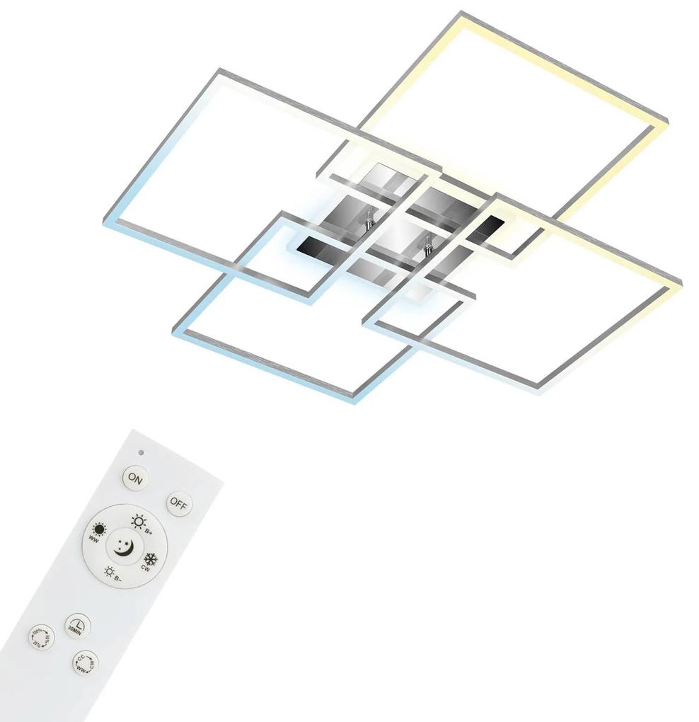 Stropní svítidlo LED Frame S, 72,4x72,4 cm, hliník