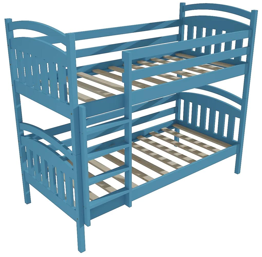 Vomaks Patrová postel PP 003 Rozměr: 80 x 180 cm, Barva: barva modrá, Prostor mezi lůžky: 80 cm