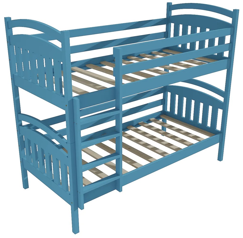 Vomaks Patrová postel PP 003 Rozměr: 90 x 200 cm, Barva: barva modrá, Prostor mezi lůžky: 80 cm