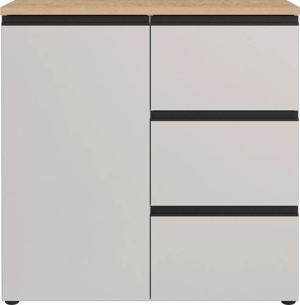 Šedobéžová/ve světle přírodní barvě komoda 90x91x41 cm Cormano – Germania