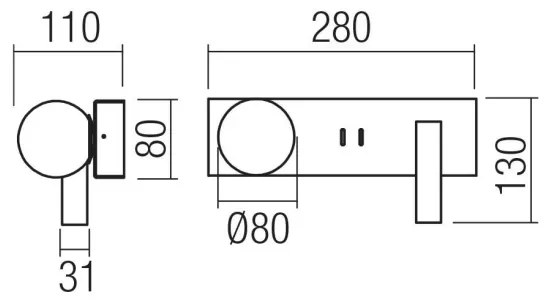 Redo 01-4660 - LED Nástěnné svítidlo NORMA LED/5W/230V + LED/3W CRI 90 USB bílá