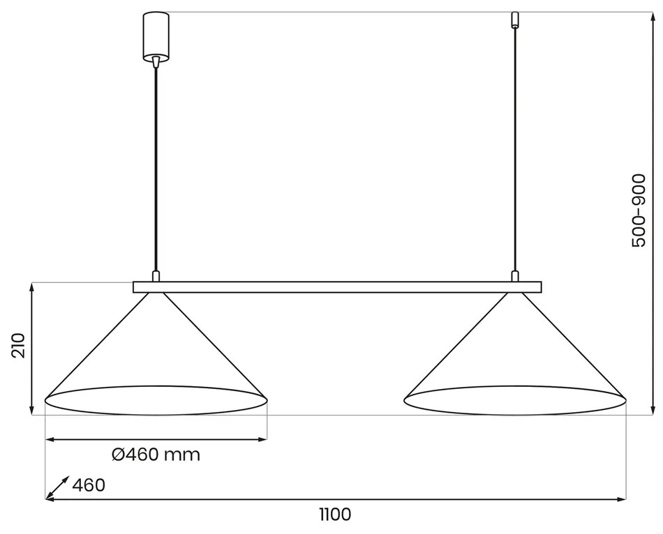 Závěsné svítidlo Capital, 2x zelené kovové stínítko, (fi 46cm), gr