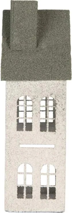 Kovová lucerna domek - 32 cm