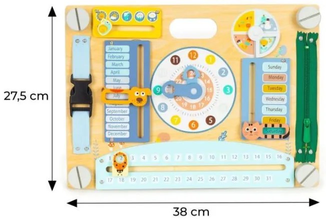 ECOTOYS Edukační tabule pro děti oboustranná