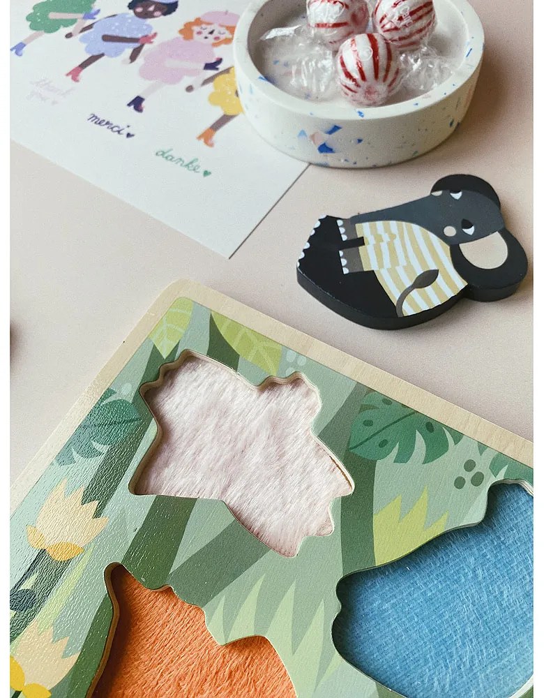 Vilac Senzorické vkládací puzzle Jungle