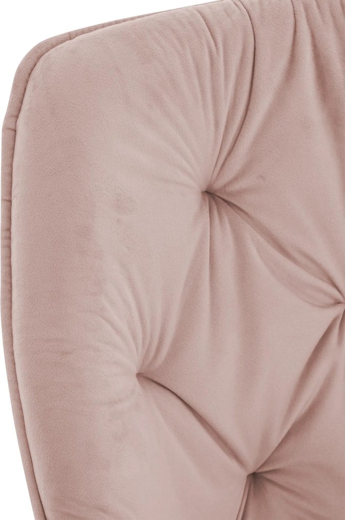 Sada 4 ks židle Tanna samet – růžová