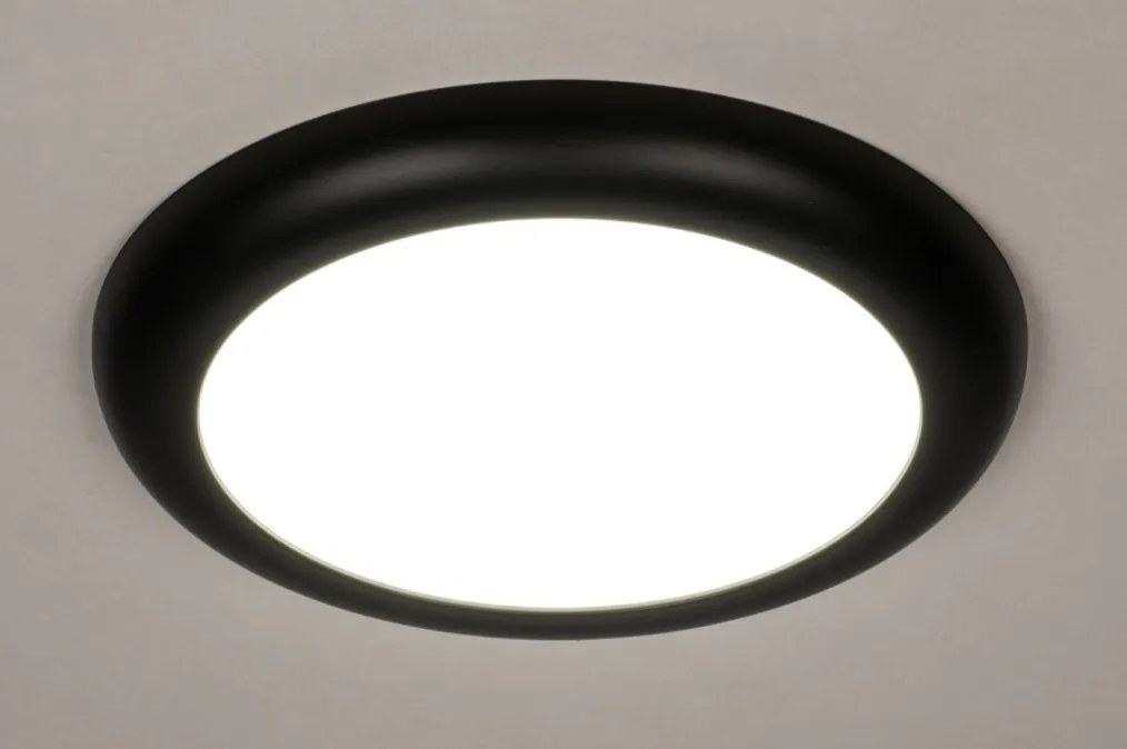 Stropní stmívatelné LED svítidlo do koupelny Treva Black 1 IP54