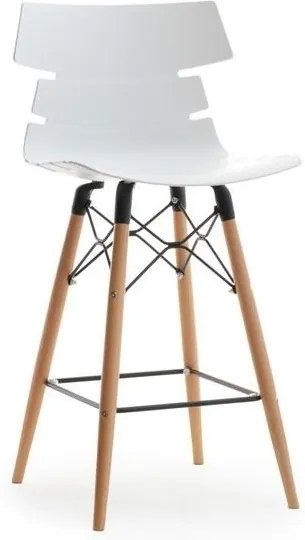 design4life Barová židle TWIST Bílá