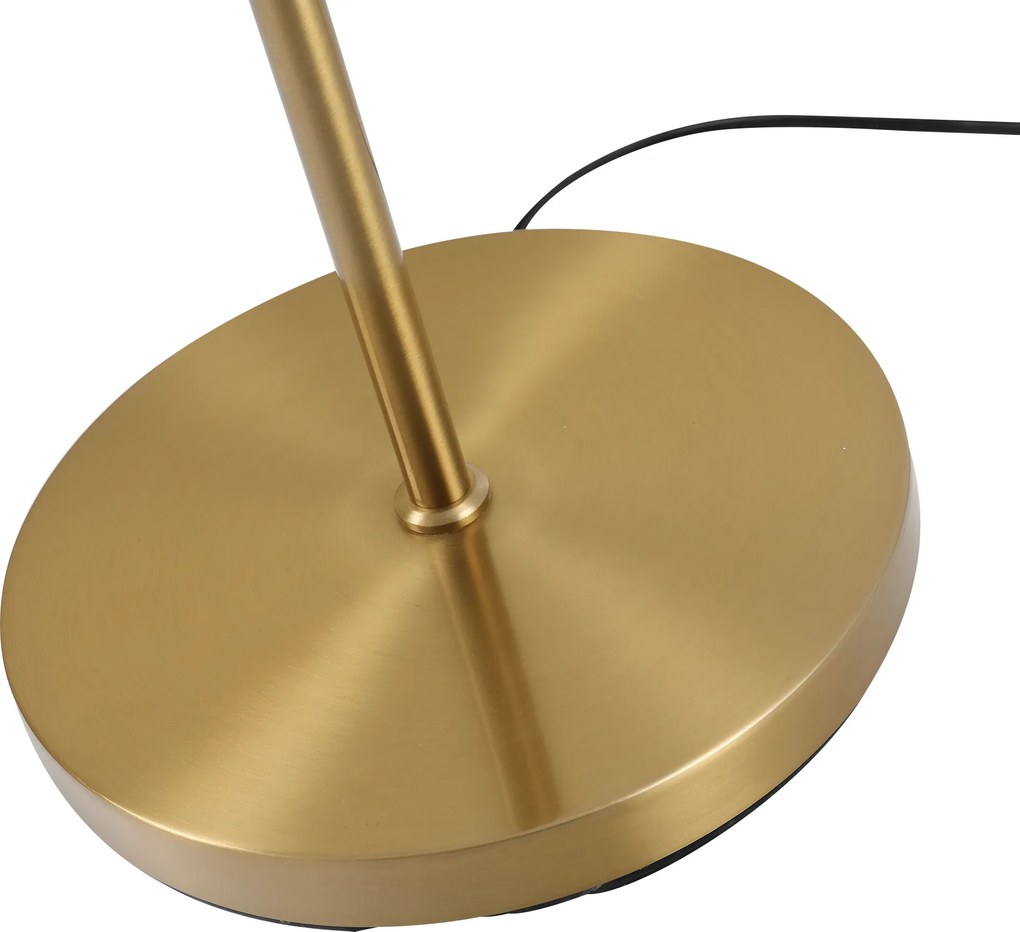 HOMCOM stojací lampa 2-dílná se skleněným stínidlem, ocel a sklo, výška 165 cm, zlatá a bílá, moderní design do obývacího pokoje