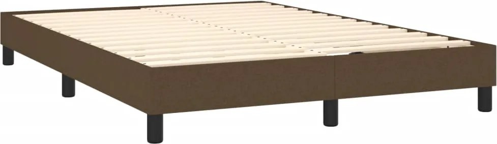 Box spring postel s matrací tmavě hnědá 140x200 cm textil 3140060