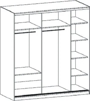 Casarredo - Komfort nábytek Šatní skříň DUBAJ/CLEMENTE černá