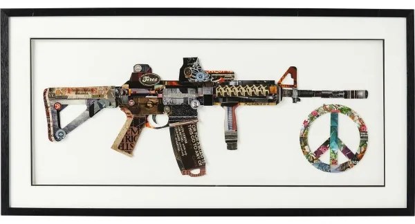 Obraz s rámem Art Peace No War 50×100 cm