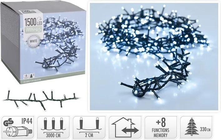 Světelný vánoční řetěz Twinkle 30 m, 1500 LED