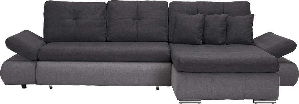 XXXLutz ROHOVÁ SEDAČKA, textil, šedá, světle šedá Carryhome - Sedací soupravy - 002991001701