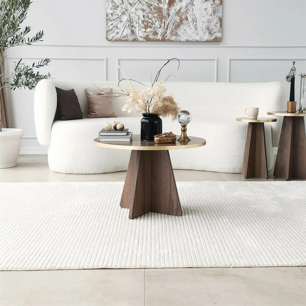 Konferenční stolek Mushroom Gold and Walnut