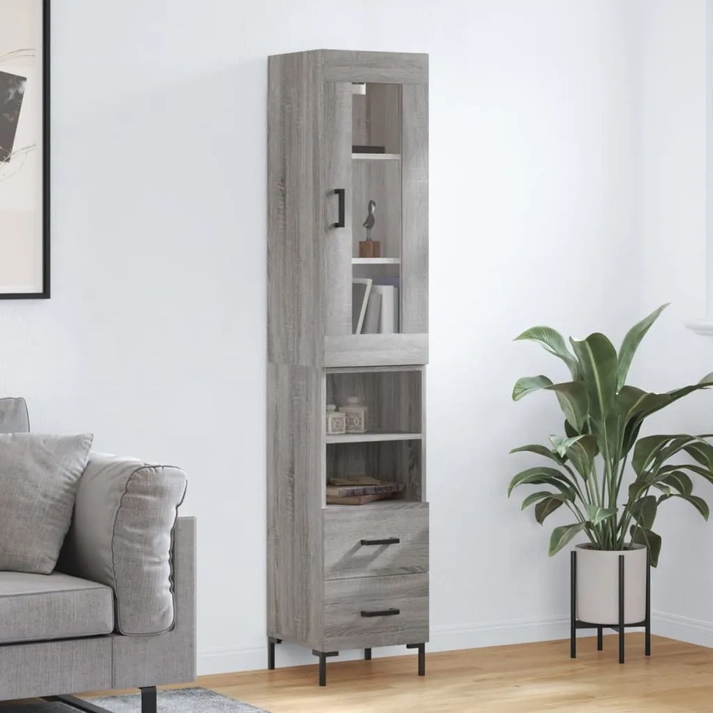 vidaXL Skříň highboard 34,5 x 34 x 180 cm kompozitní dřevo [3199298] Barva: dub sonoma