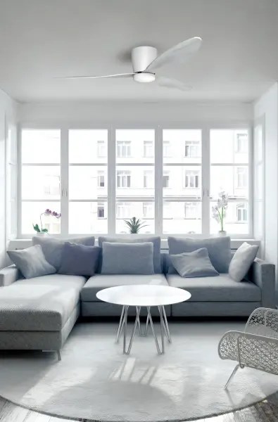 Stropní ventilátor Veneti CCT bílé/Oak s LED stmívatelný