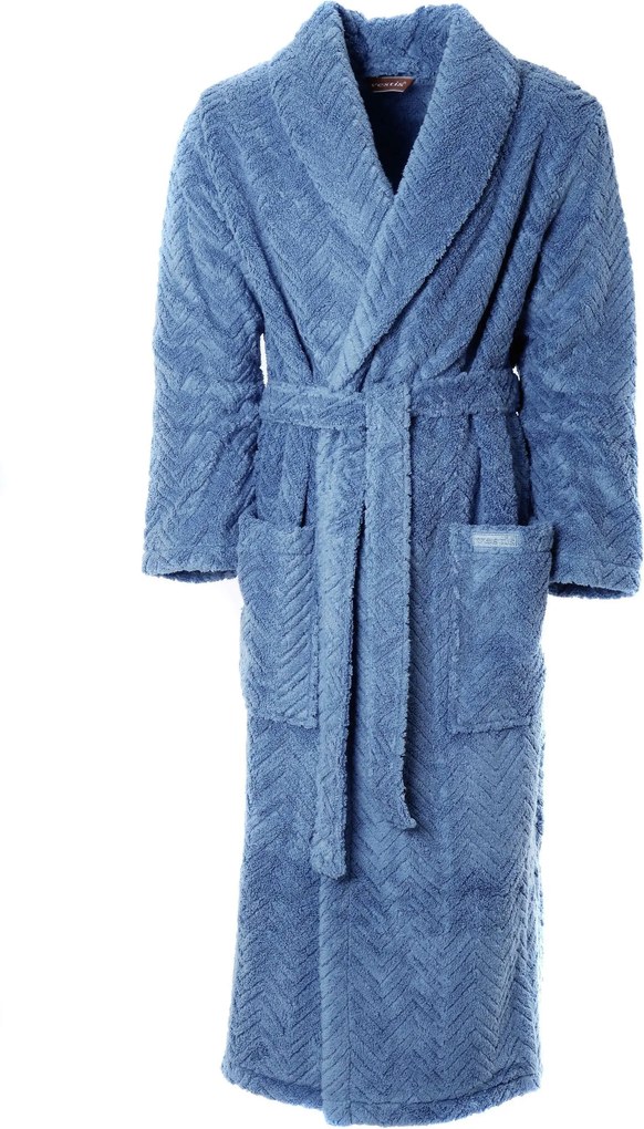 Bavlněný župan Athena s límcem modrá 21 16 5456 - XL
