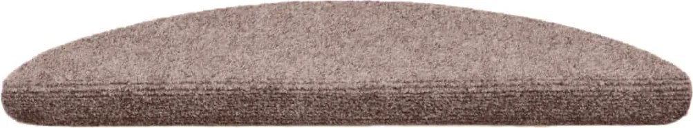 Schodové rohože samolepicí 20 ks 56x17x3 cm světle hnědé, půlkulaté 3365667