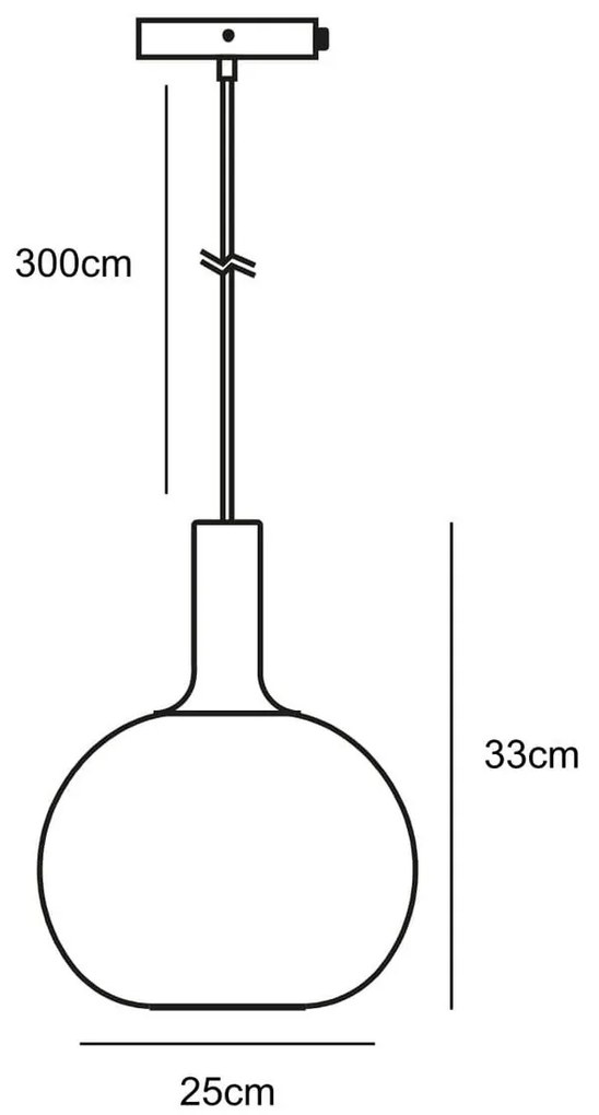 Závěsné svítidlo Nordlux Alton, kouřové sklo Průměr: Ø 23 cm