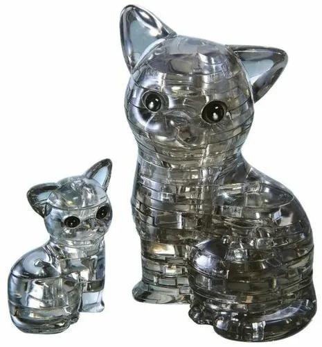 HCM Kinzel 3D Crystal puzzle Kočka s koťátkem, 49 dílků