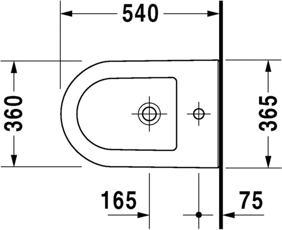 Duravit Darling New - závěsný bidet 37x54 cm 2249150000