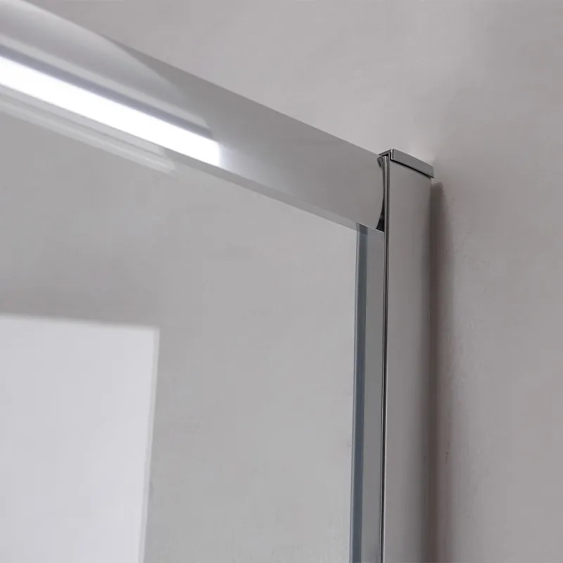 BPS-koupelny Čtvercový sprchový kout HYD-SK93B 90x90 chrom/transparent + vanička HYD-SSV-SXL02B bílá