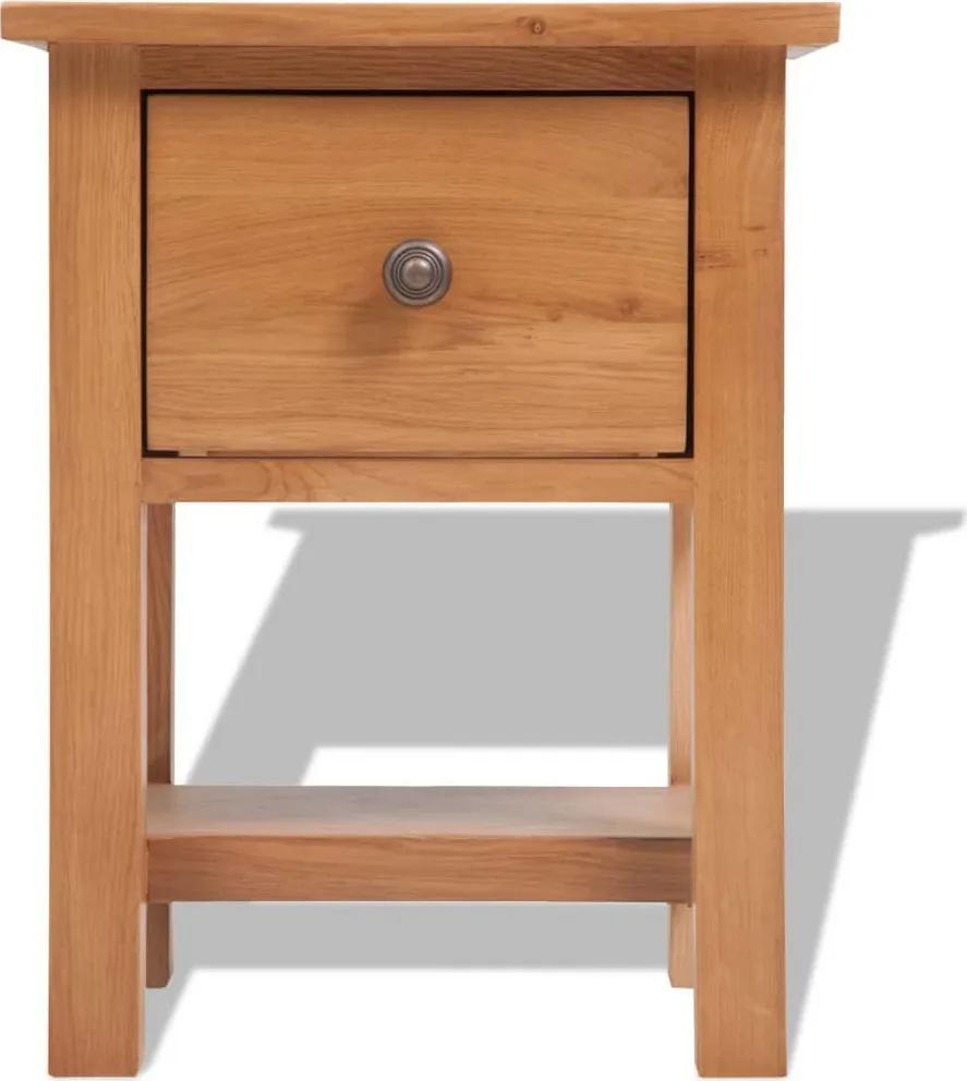vidaXL Noční stolek 36 x 30 x 47 cm masivní dubové dřevo [243930]