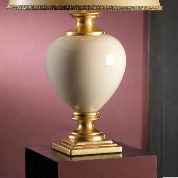 ONLI - Stolní lampa AMADEUS 1xE27/15W/230V 72 cm béžová/zlatá