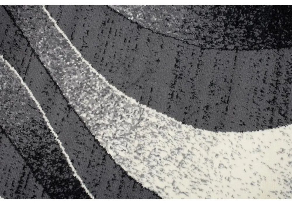 Kusový koberec PP Mel tmavě šedý atyp 80x200cm