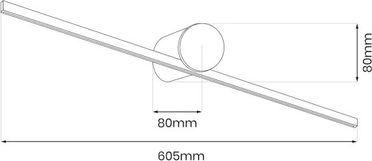 LED Koupelnové osvětlení zrcadla ARTIST LED/9W/230V 60 cm IP44 černá