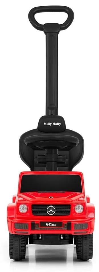 MILLY MALLY Odrážedlo s vodící tyčí MERCEDES G350d Milly Mally červené