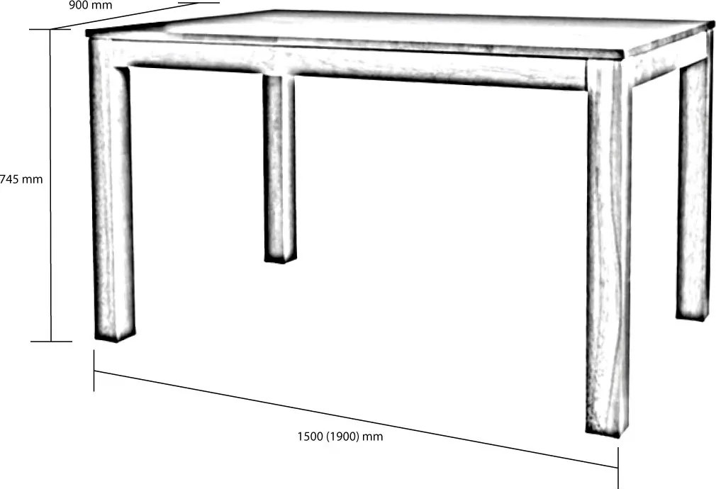 Jídelní set – stůl BRUNO a 4 židle LAURA, buk Látka: SH21 (Zdarma)