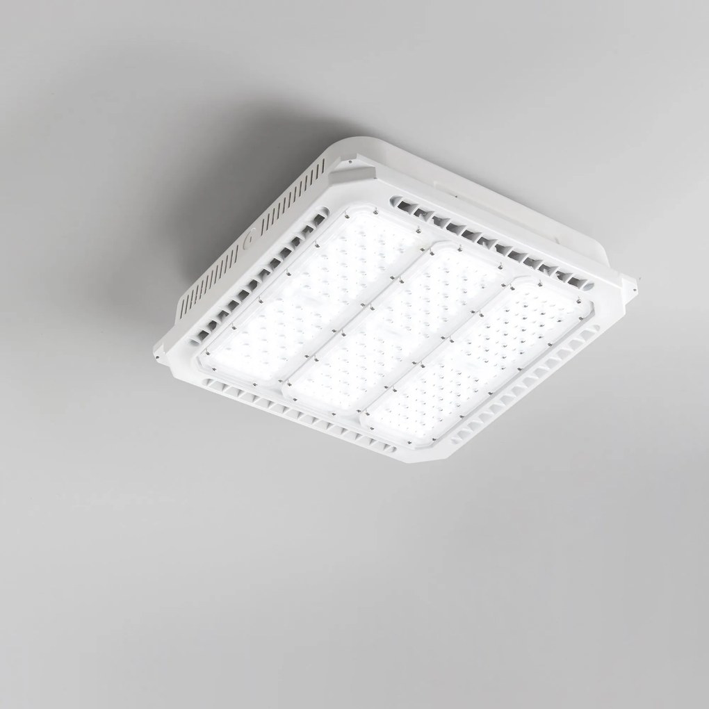 FAN LED-ENERGY-80-PL Venkovní stropní svítidlo ENERGY bílá, hliník, 80 W, 11100 lm, 4000 K, IP65, 34,8 x 34,8 x 7,6 cm - FANEUROPE