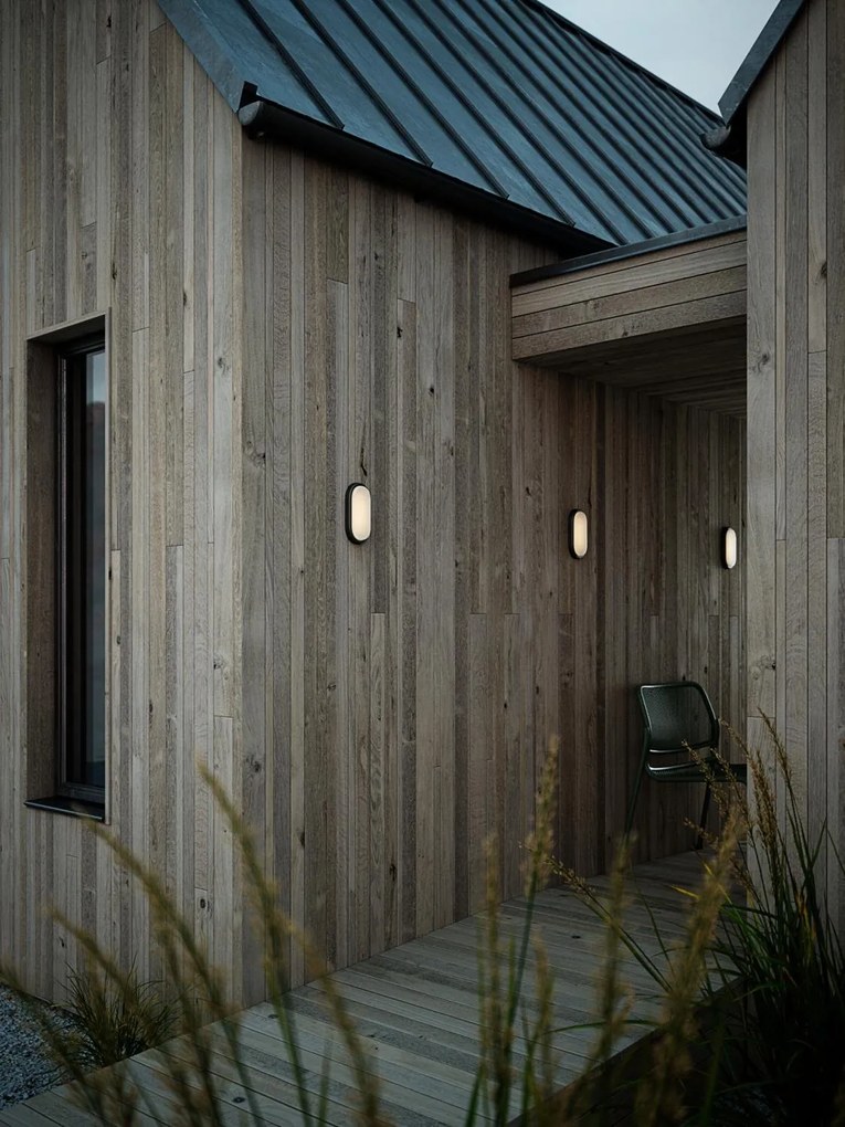 NOR 2019181003 Cuba Outdoor Energy Oval venkovní nástěnné svítidlo černá - NORDLUX