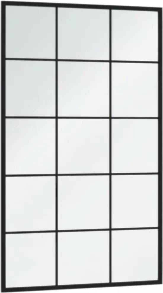 Nástěnná zrcadla 3 ks černá 100 x 60 cm kov 3189036