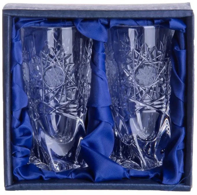 Onte Crystal Bohemia Crystal ručně broušené sklenice na destiláty Quadro 500pk 50 ml 2KS