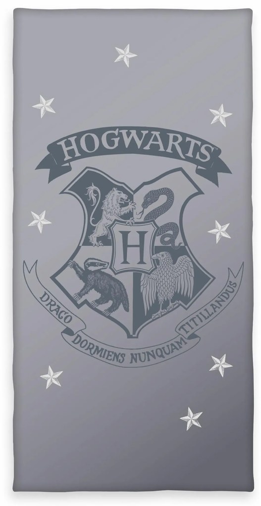 Herding Plážová osuška 70x140 Harry Potter šedá dětská velurová H24