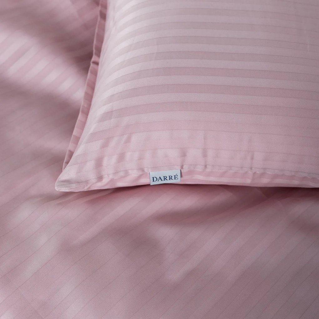 Damaškový saténový povlak na polštář Pruh 10 mm - Light pink Velikost: atypický 40 x 60