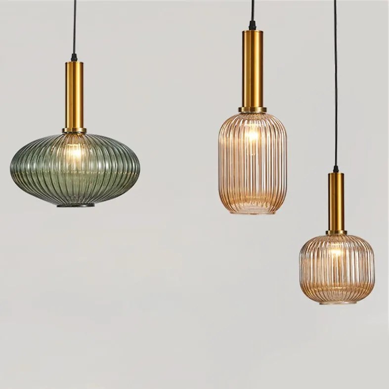 Toolight - skleněná stropní svítilna Amber APP465-1CP, zelená, OSW-00595