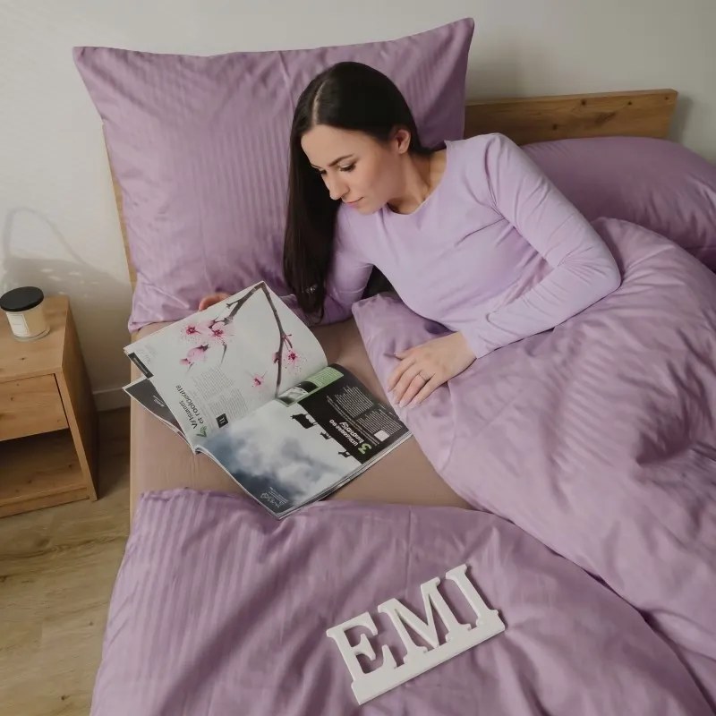 Povlečení Lilac damaškový satén EMI