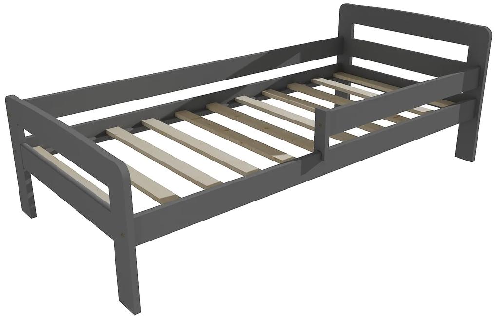 Vomaks Dětská postel se zábranou VMK008C KIDS Rozměr: 100 x 200 cm, Barva: barva šedá