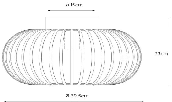 Lucide 78174/40/30 - Stropní svítidlo MANUELA 1xE27/60W/230V pr. 39,5 cm černá