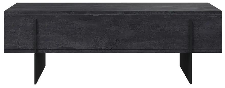 Konferenční stolek Larena 120 cm - černá / černý beton