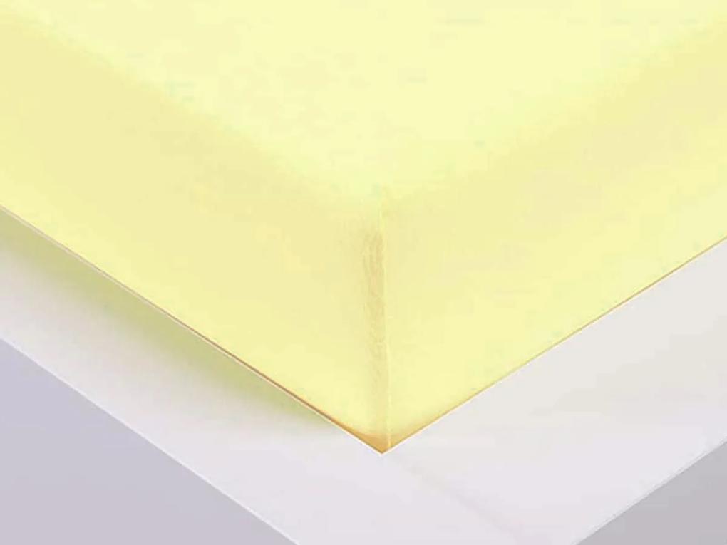 XPOSE® Jersey prostěradlo Exclusive - vanilkové 160x200 cm