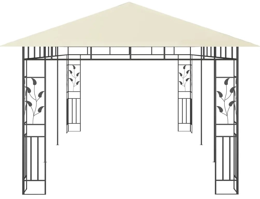 vidaXL Marketos Altán s moskytiérou 6 x 3 x 2,73 m krémový